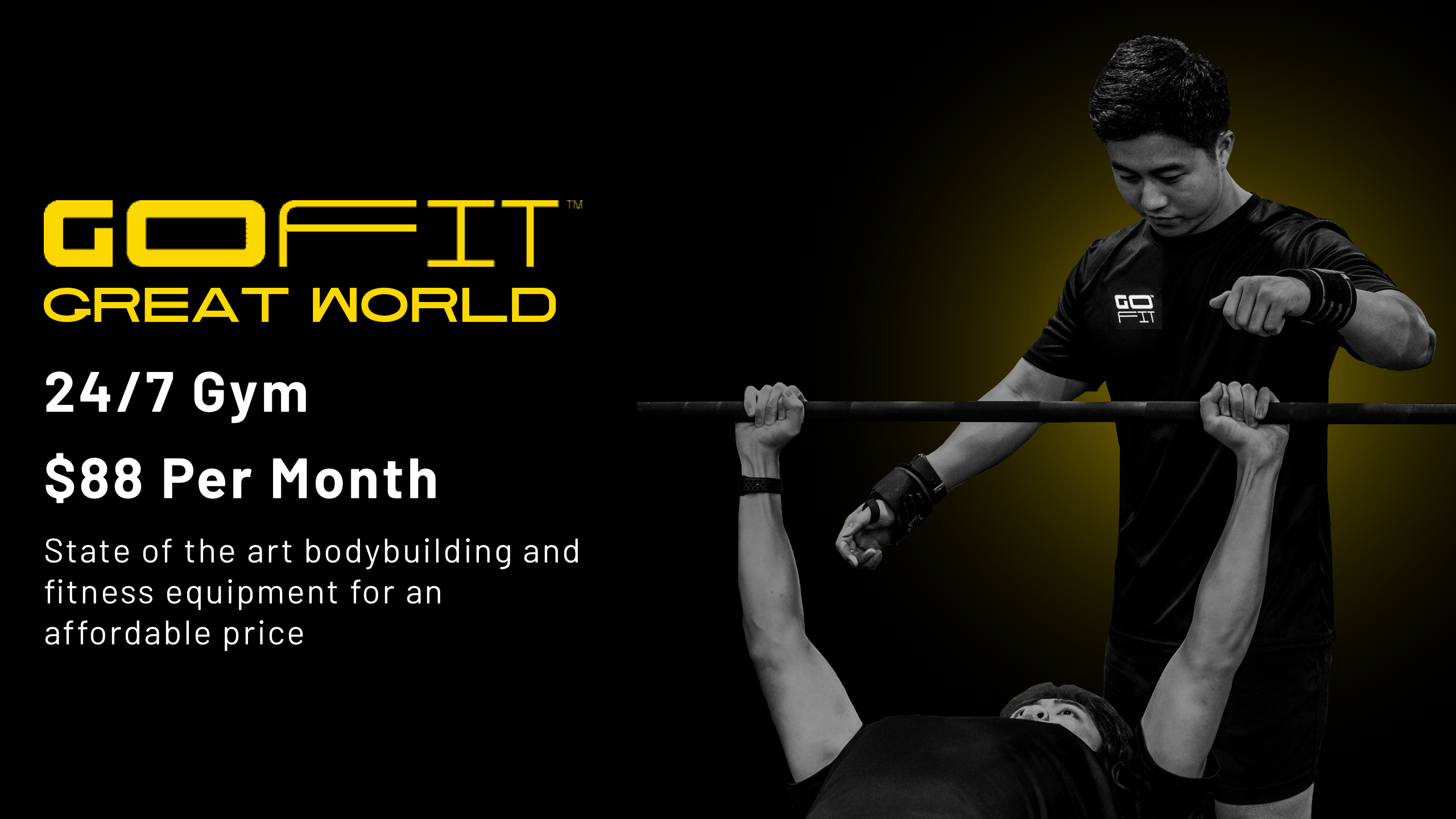 GoFit Great World | 24/7 Gym @ $88/Month
